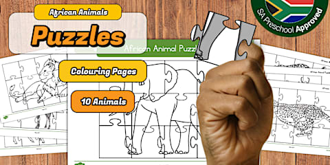 Preschool - Themes- African Animals - Match the Animal to its Skin