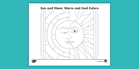 Color the Warm and Cool Colors Worksheet for K-2nd Grade