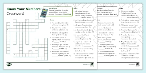 Codebreaker Challenge: Real Number System Worksheet