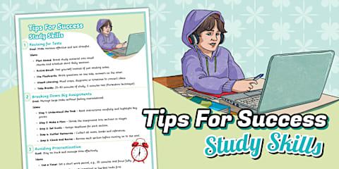 Study Tips For Exams or Tests Poster