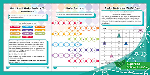 Quick Recall Number Bonds to 10 (Ages 5 - 7)