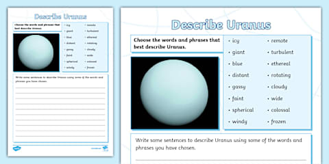 Describe Neptune Worksheet - Describing Planets
