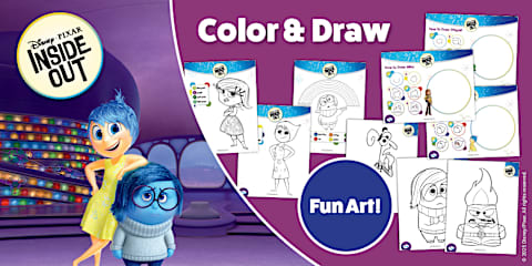 Inside Out: Joy and Sadness Coloring Page