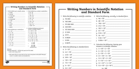 Mastering Scientific Notation Conversions: A Practice Worksheet