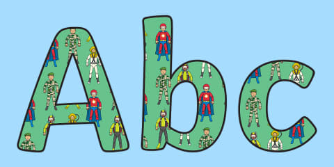 Display Lettering to Support the Teaching on Traction Man