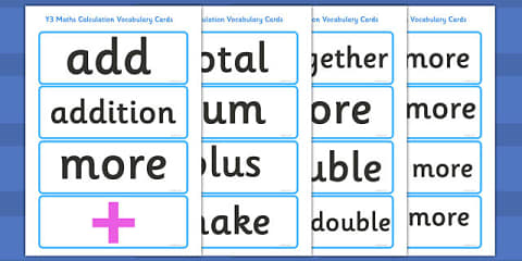 Grade 3 Maths Vocabulary Cards Resource Pack
