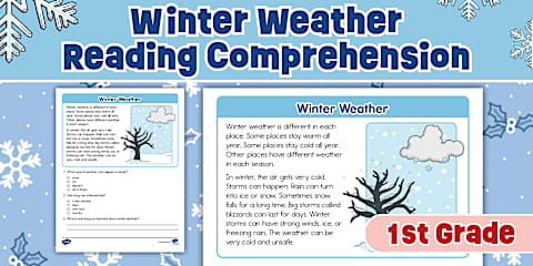 First Grade George Washington Reading Passage Comprehension Worksheet