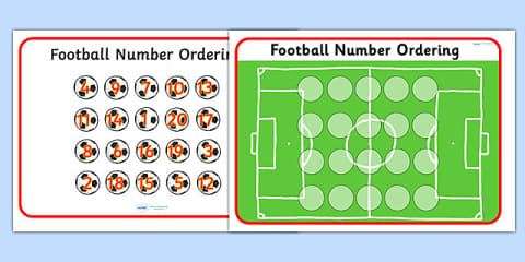 Football Players Number Matching Activity