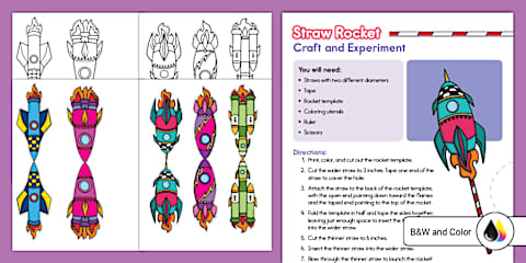 Straw Rocket STEM Activity Sheet