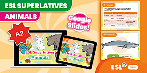 ESL Superlative Adjectives Writing Activity [Kids, A2]
