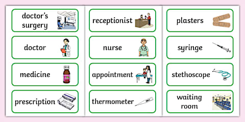 Doctor's Surgery Flash Cards