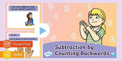 Subtraction By Counting Backwards Worksheet