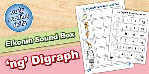 'ee' Digraph Elkonin Sound Box Activity Sheet