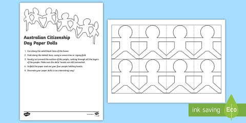 ‘Thank You for Being a Friend’ Paper People Chain Activity