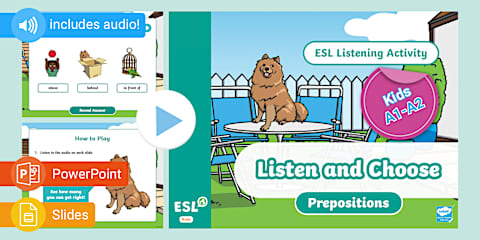 'In, On, Under' ESL I Spy Activity Sheet [Kids, A1]