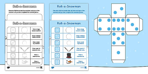 Build a Snowman Number Sense 1-10 Activity