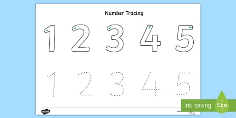 Number Formation Tracing Activity