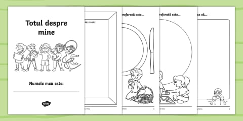 Totul despre mine – Desene de colorat pentru clasele I-IV