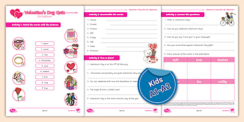 ESL Valentine's Day Around the World Reading Comprehension Worksheet ...