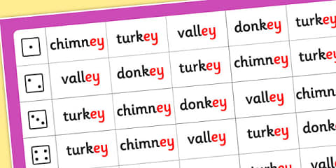 Words That End in -ey Worksheet