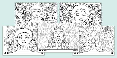 Mood Mindfulness Colouring Sheets