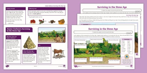 The Stone Age Adjectives Worksheet