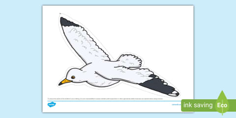 Seagull Emoticon Cut-Out