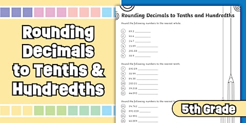 Understanding Place Value With Decimals Worksheet for 3rd-5th Grade