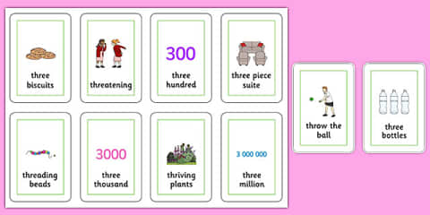 Two Syllable THR Word Cards