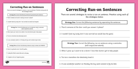 Improving Sentences Worksheet for 6th-8th Grade