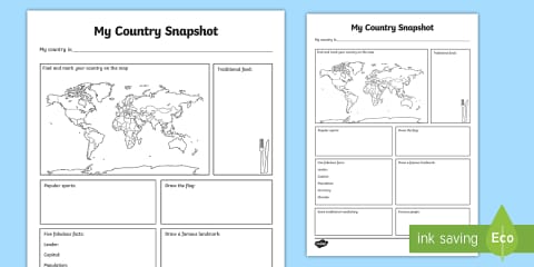 Design Your Own Country Worksheet
