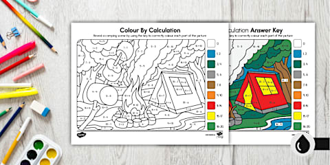 Summer One and Two-Digit Addition and Subtraction Math Color by ...