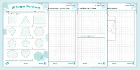 Grade 3 Robotics and Coding - Term 4 - Coding - Worksheet: 2D and 3D Shapes