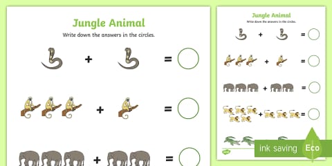 Jungle-Themed Number Formation Workbook