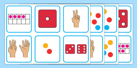 0-20 Number Subitising Flash Cards