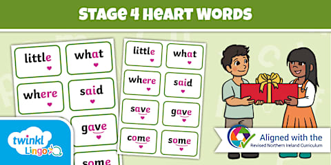 Heart Words Flashcards