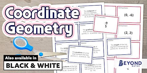 Coordinate Geometry Bingo