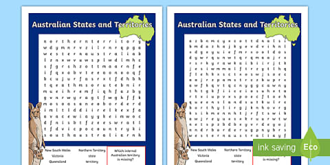 Map of Australia Jigsaw Cut and Paste Activity