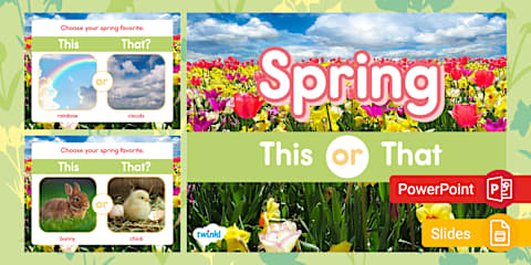 Spring Cause and Effect Scene and Question Cards for K-2nd Grade