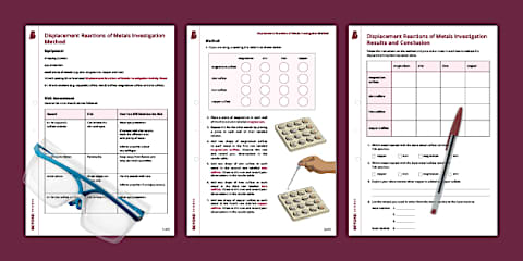 Displacement Reactions Worksheet