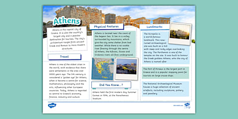 10 Facts about Ancient Athens Display Poster