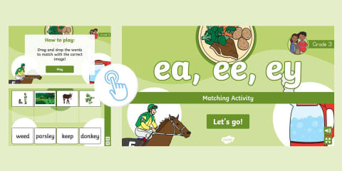 Grade 3 Phonics: ee, ea, ey PowerPoint Presentation