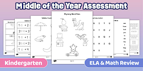 Kindergarten Full Year Assessment Bundle
