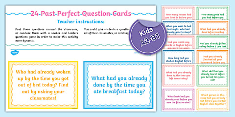 ESL Past Perfect Conversation Cards [Adults, B1-B2]