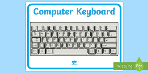 Fill in the Missing Keyboard Keys Worksheet for K-2nd Grade