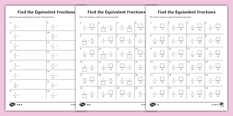 Third Grade Equivalent Fractions Anchor Chart