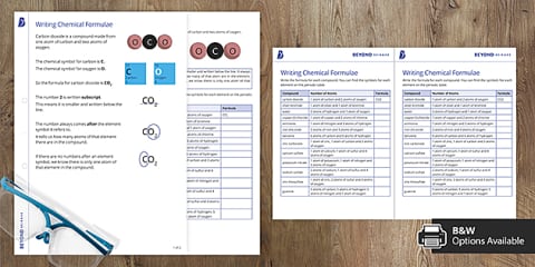 Writing Chemical Formulae: Lesson Starters PowerPoint