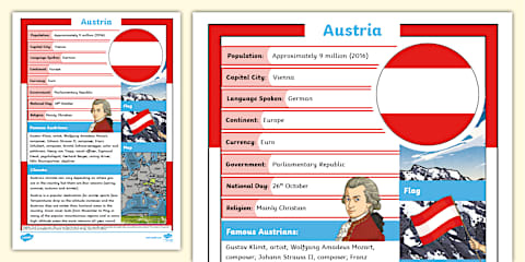 Austria Map Colouring Page