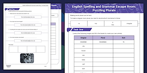 English Spelling and Grammar Escape Room: Popular Prefixes