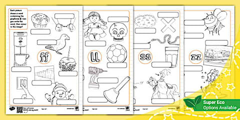 ll, ss, and ff words Digraphs Activity Pack - Teacher-made